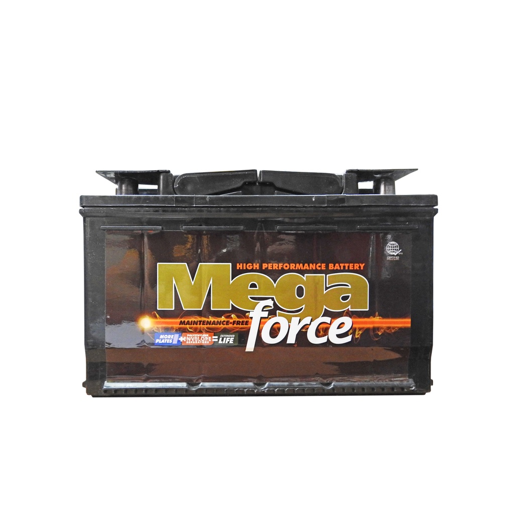 Mega Force DIN74 57412 (74AMPS) Maintenance Free Automotive Battery ...