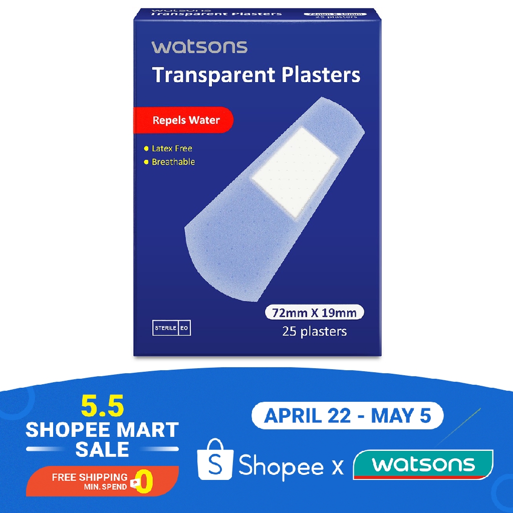 Watsons Transparent Plaster 25 sheets | Shopee Philippines