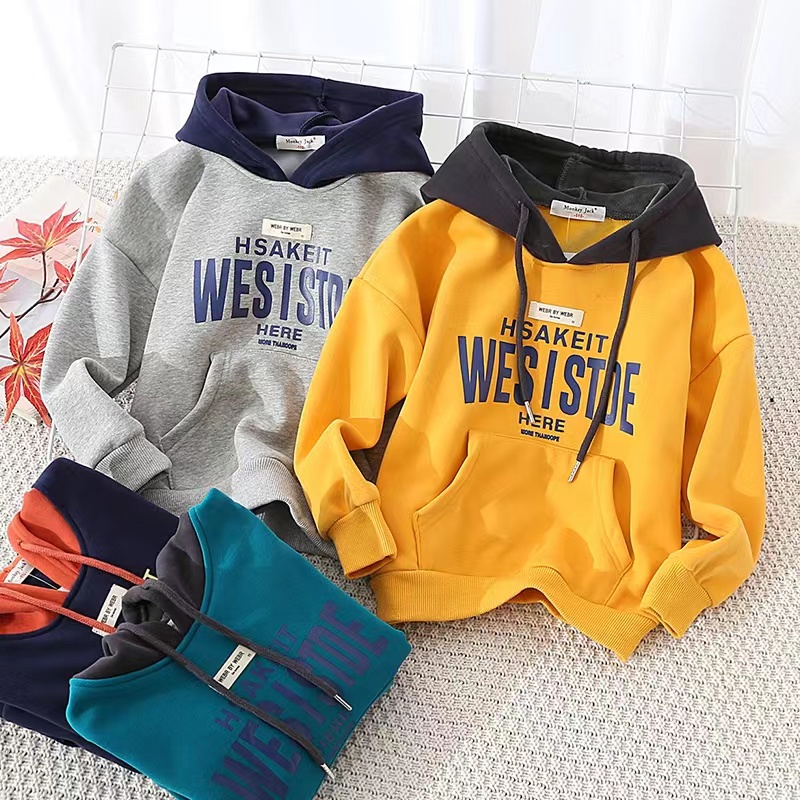 Kids Plain hoodie jacket/two tone/combination color/unisex/3-8yrs old ...