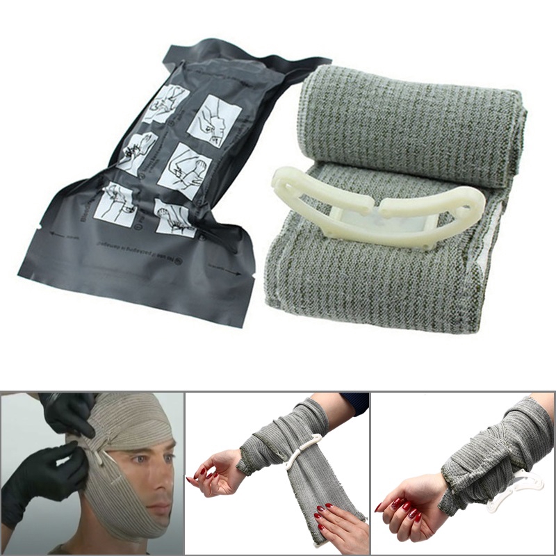 first aid medic wound care elastic Israeli wrap trauma dressing bandage ...