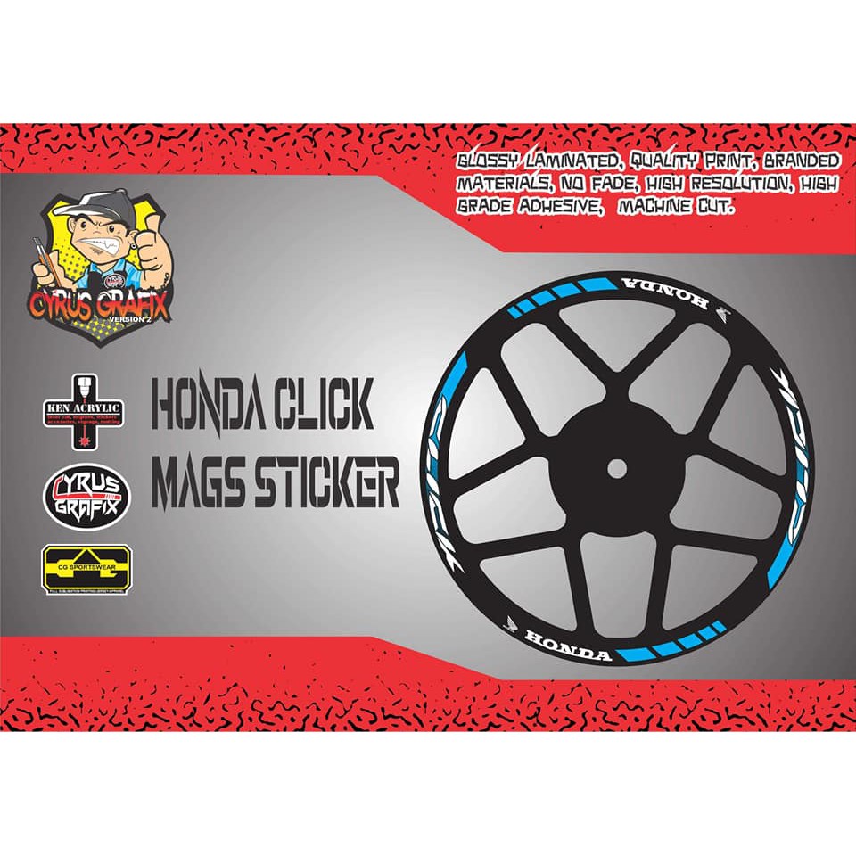 HONDA CLICK MAGS DECALS | Shopee Philippines