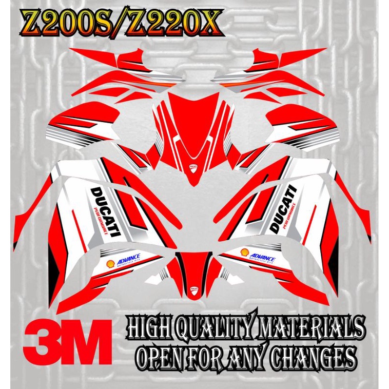 Motorstar z200s/motorstar z200ii full body decals | Shopee Philippines