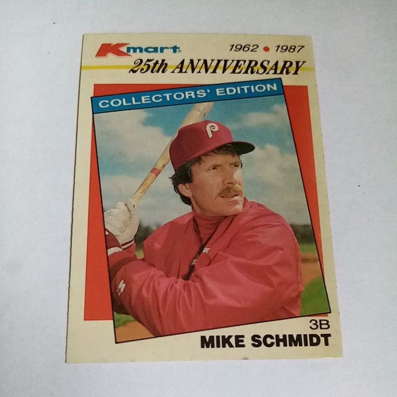 Mike Schmidt Philadelphia Phillies 1987 Kmart Anniversary MLB Baseball ...