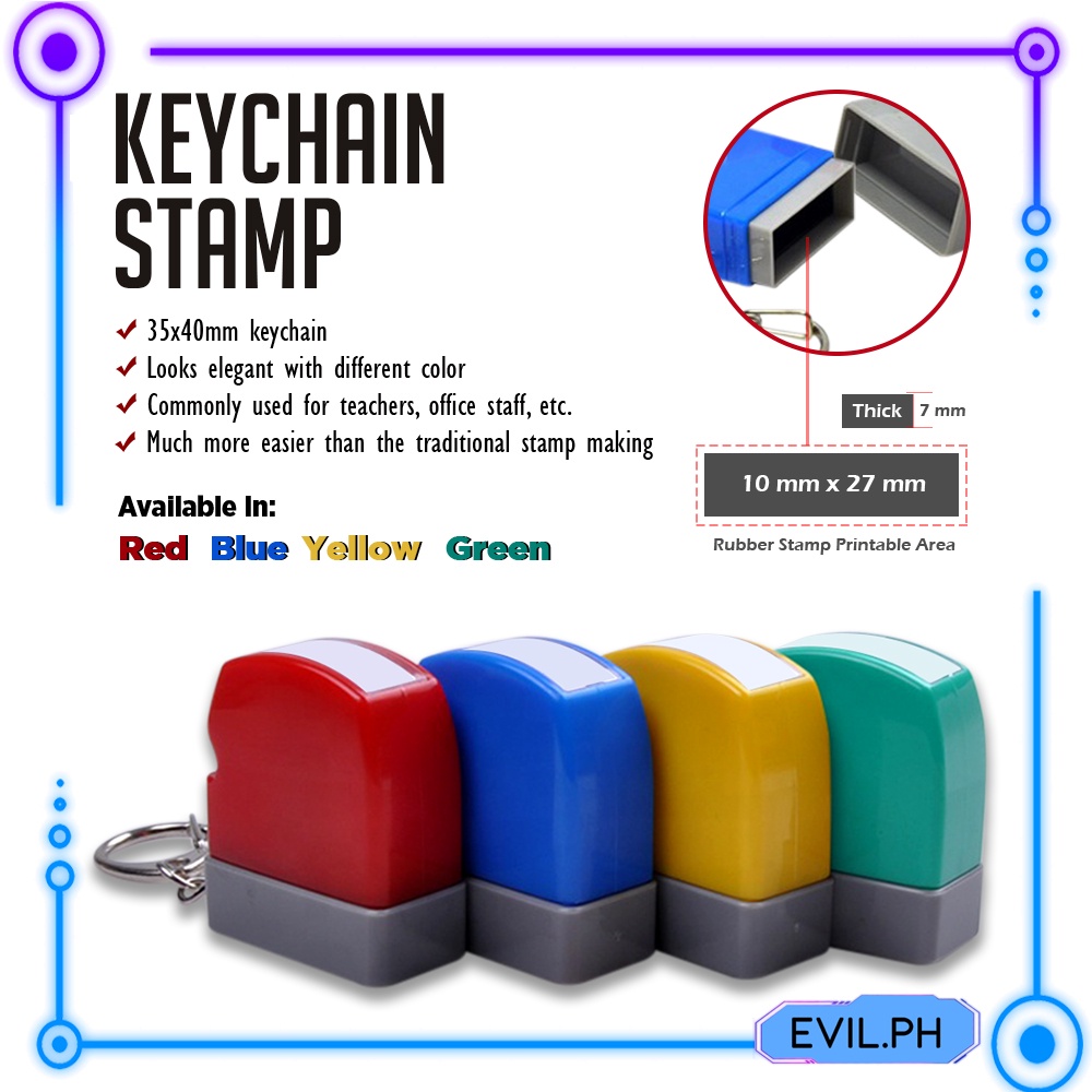 Printable Photosensitive Self-Inking Keychain Stamp (Consumables Only ...