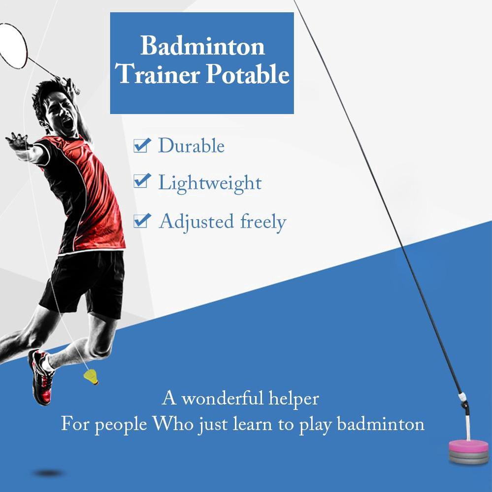 Adults & Kids Badminton Trainer Rebound Exercise Training Auxiliary ...