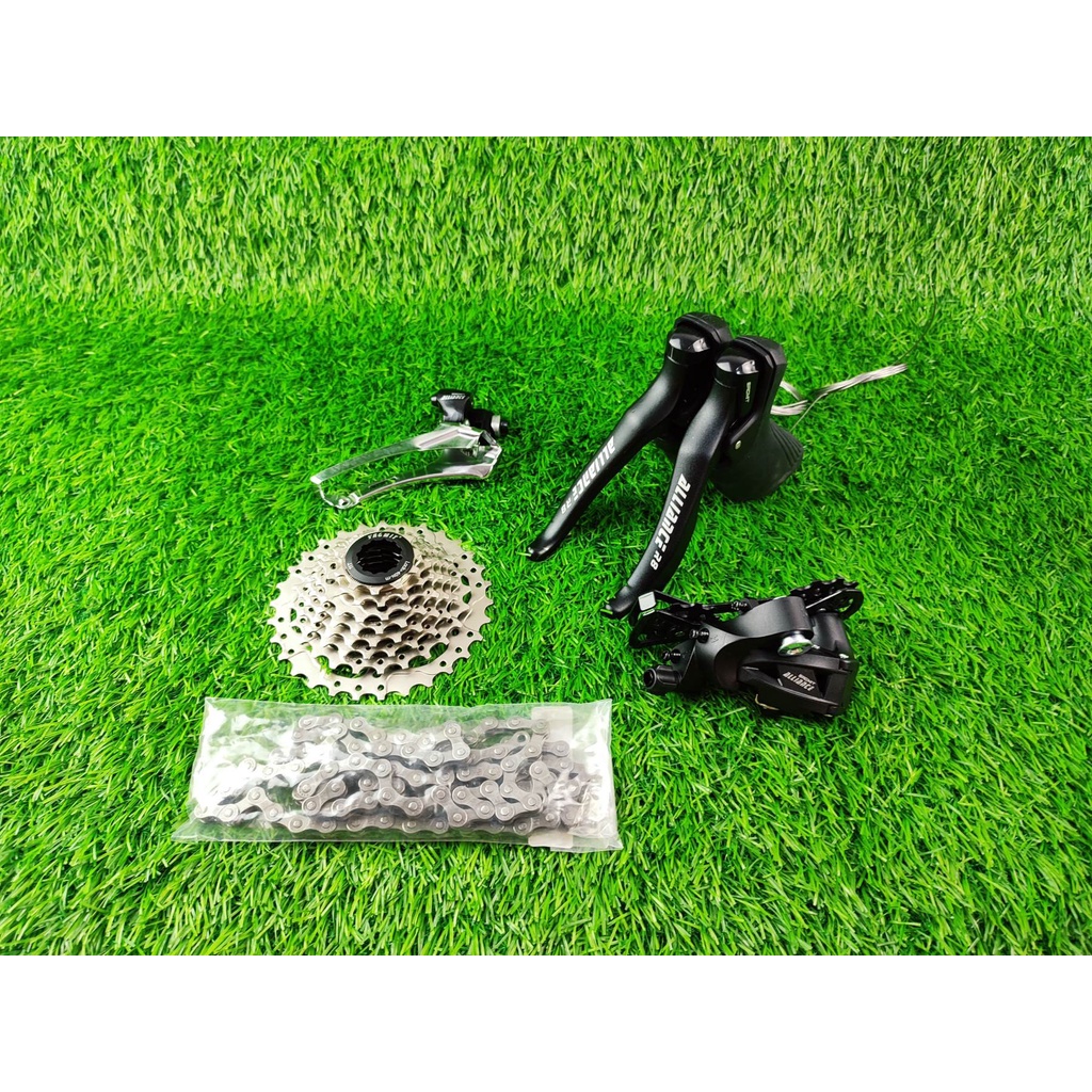 Sagmit ALLIANCE R8 2x8s STI Shifter Front Rear Derailleur Sprocket Road ...