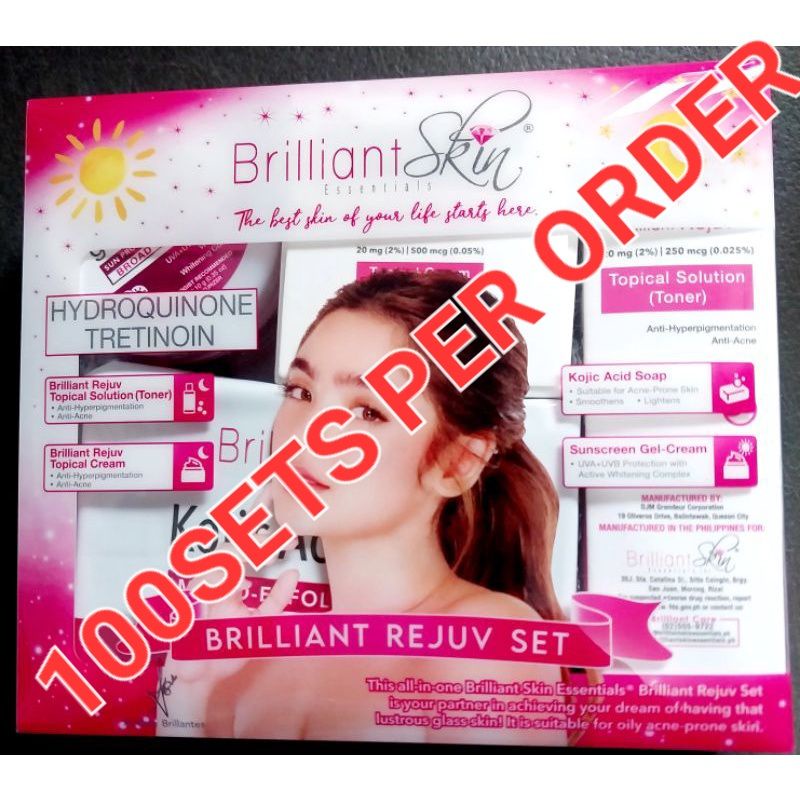 100SETS NEW PET BOX BRILLIANT SKIN HYDROQUINONE TRETINOIN REJUV SET ...