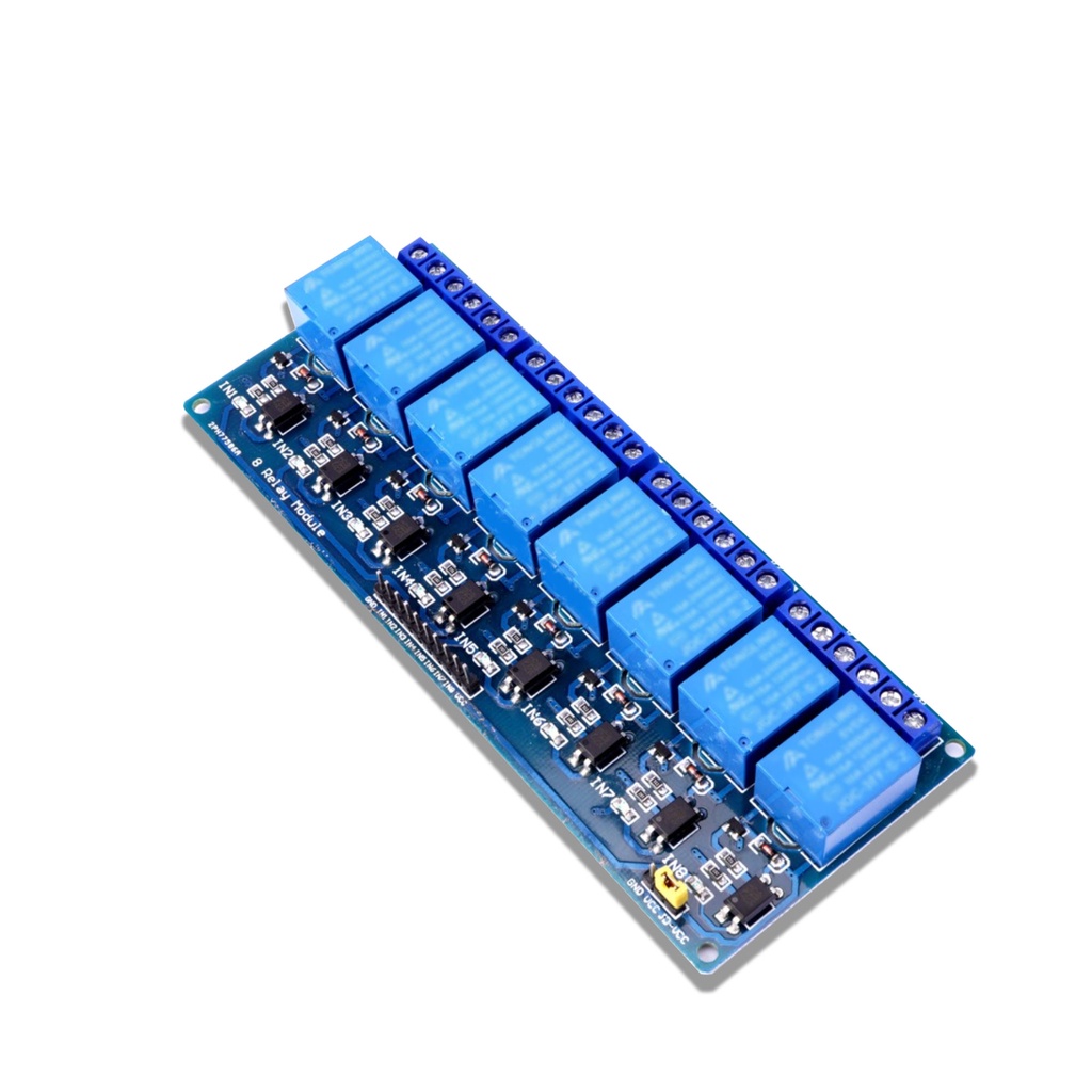 BoonTech 5VDC 8-Way 5VDC Relay Module with Optocoupler Isolation Low ...
