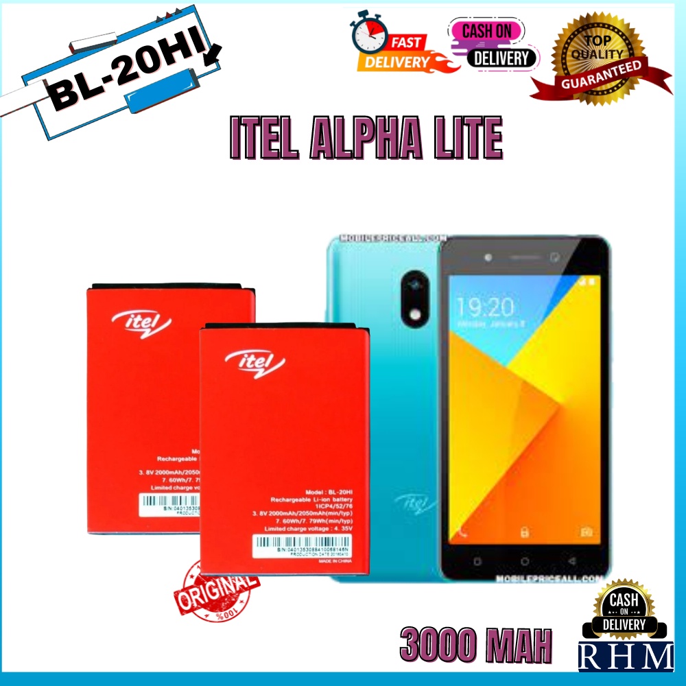 ITEL ALPHA LITE Battery, Model BL-20HI | Shopee Philippines