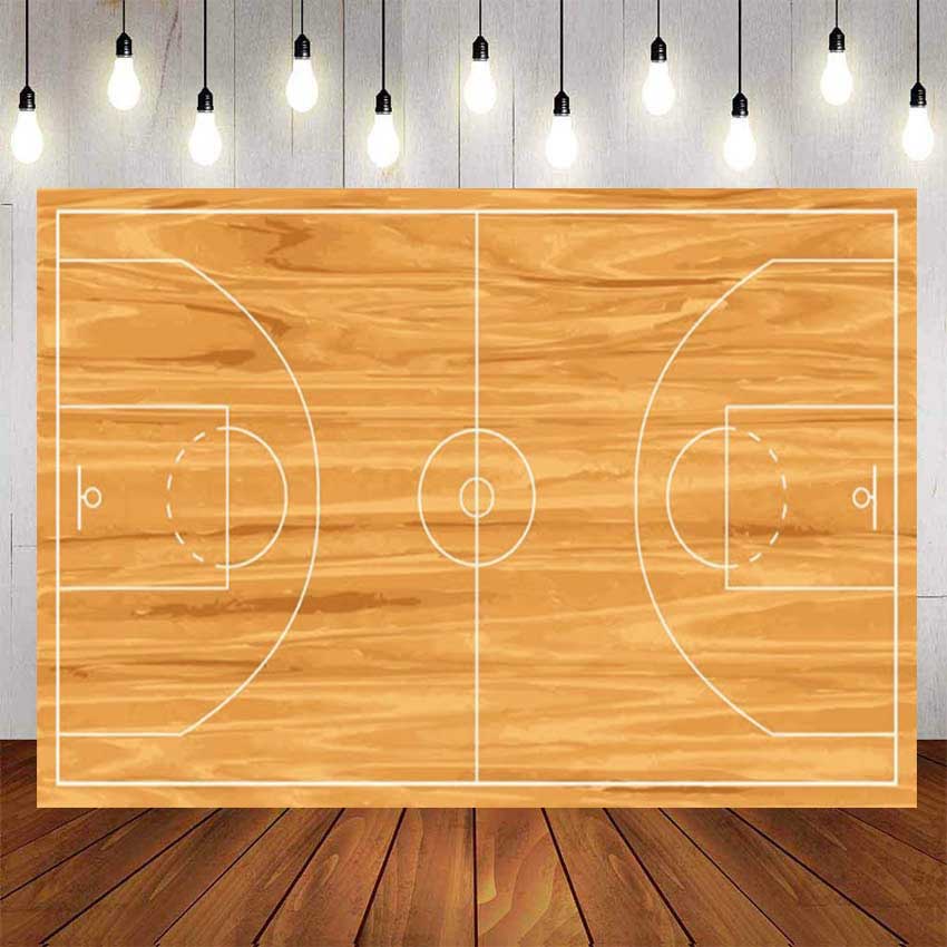Wood Basketball Court Backdrop For Photography Baby Shower Kids Adult ...
