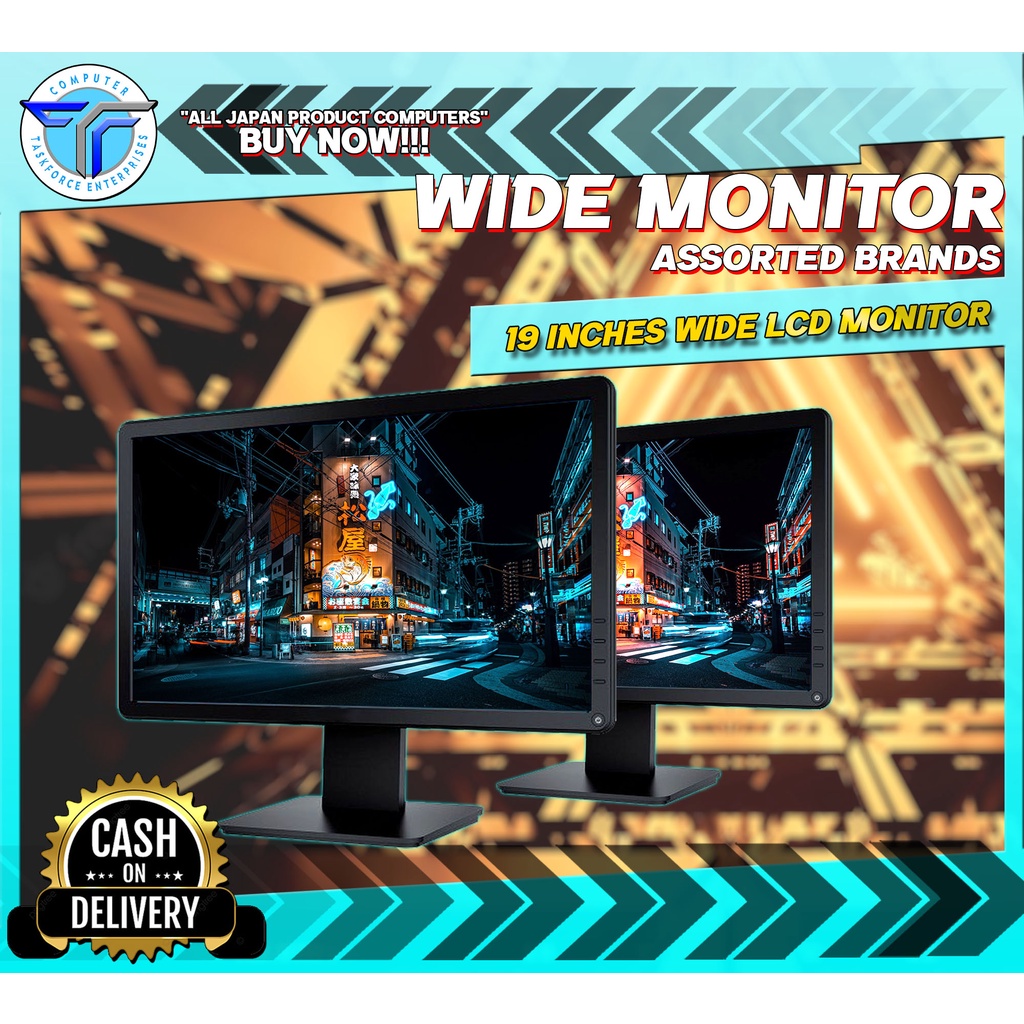 DELL 19 INCH LCD WIDE MONITOR WITH VGA POWER CORD 100% GOOD | Shopee ...