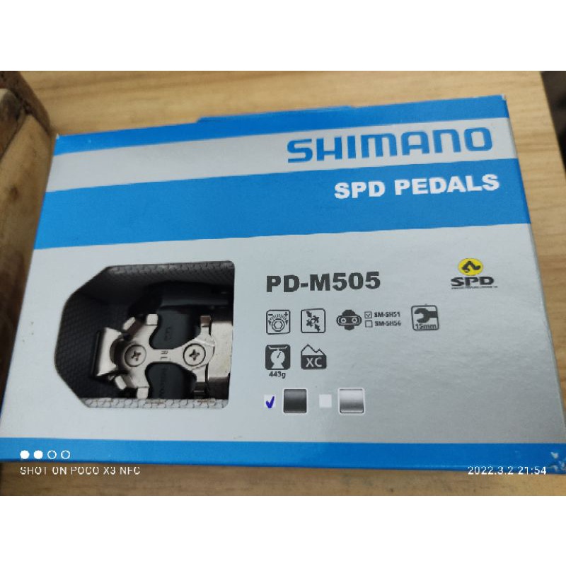 Original SHIMANO PD M505 cleats pedal legit pedal for mtb cyling ...