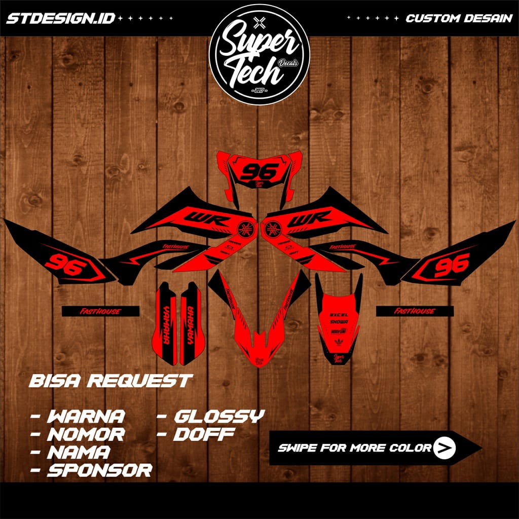 999 DECAL WR155 FullBody Variation Sticker DECAL WR155 SUPERMOTO ...