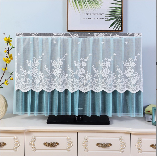 32-75 inch TV Cover TV Dust Cover LCD TV Cover Lace Cloth Fabric ...