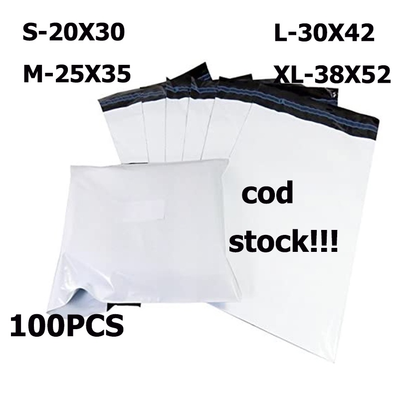 plastic adhesive packaging 100pcs shopee j&t flash opp small medium ...