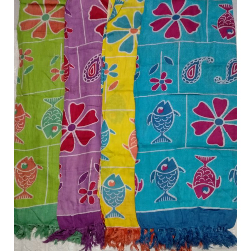 sarong batik/balabal, fish design. | Shopee Philippines
