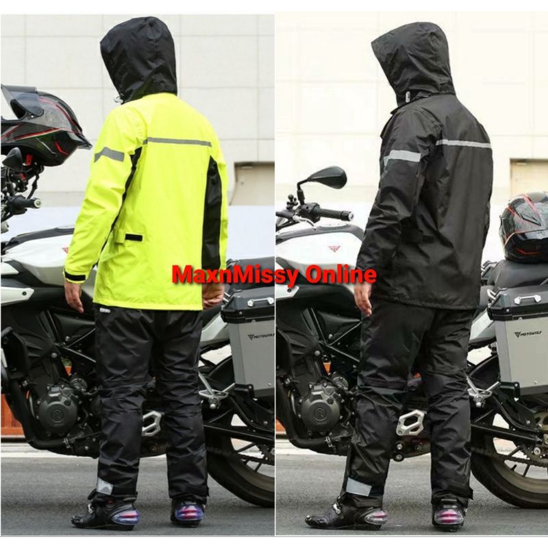 Original MOTOWOLF® V1 Motorcycle Raincoat / Rain Protector (1 SET of ...