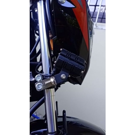 RAIDER 150 CARB/ RAIDER 150 FI MINI DRIVING LIGHT STAINLESS BRACKET ...