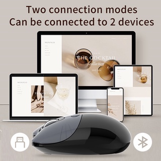 MOFii M3DM USB Bluetooth Dual-mode Wireless Mouse Kitty Cat Shape Cute ...