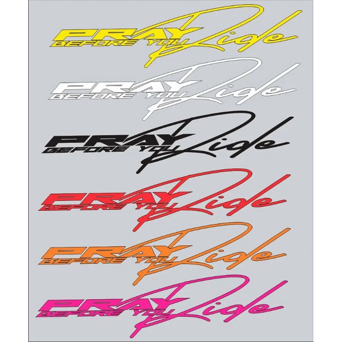 pray before you ride sticker 2x8 inches | Shopee Philippines