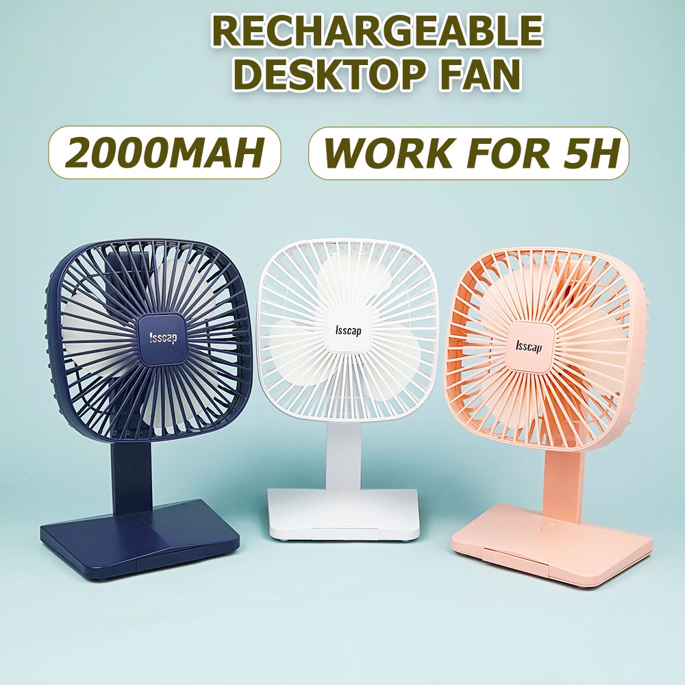 Lsscap Coolest square face 6" USB Rechargeable Fan Portable Fan Mini ...