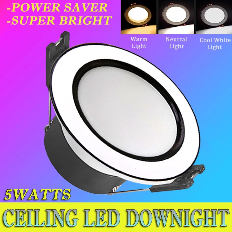Ceiling Pin Light LED Downlight 5W Power Saver Light Recessed Spotlight ...