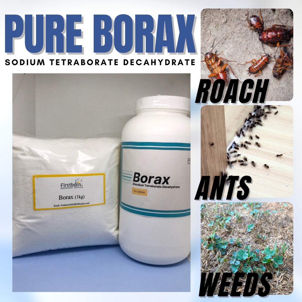Pure Borax Powder 1kg 500g Toilet Cleaner Gardening Plants Whitening Laundry