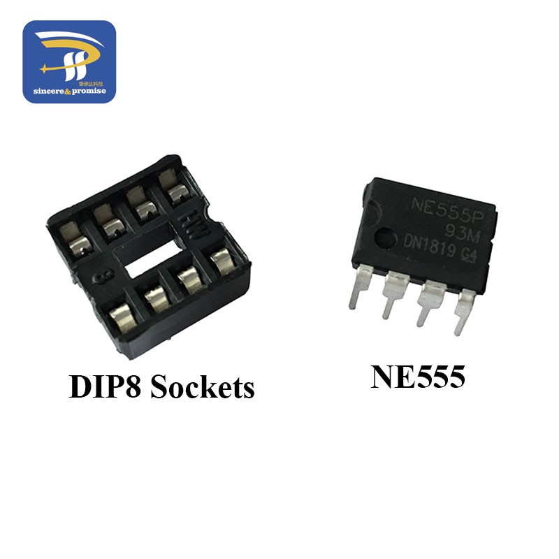 50pcs NE555 NE555P IC 555 & 50pcs 8 Pin DIP Sockets | Shopee Philippines
