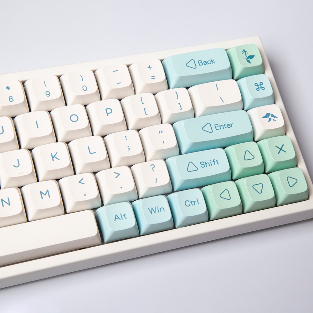 Ice Crystals Mint Keycaps XDA Profile PBT Sublimation For Keyboard ...