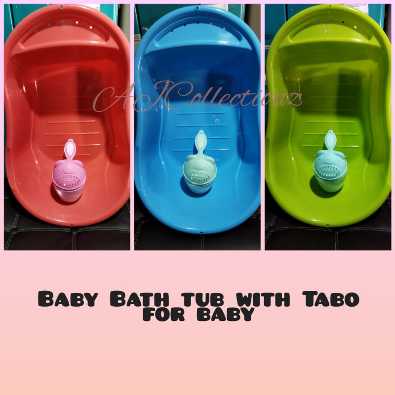 Assorted Color Bath Tub with Tabo Set | Shopee Philippines