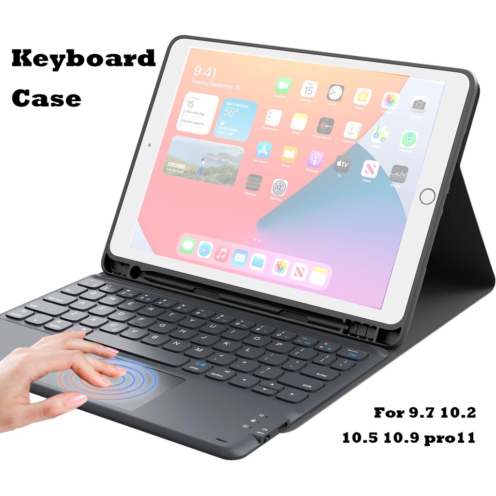 Keyboard case for iPad 7/8/9th Generation10.2 Inch 9.7/10.9 Smart ...