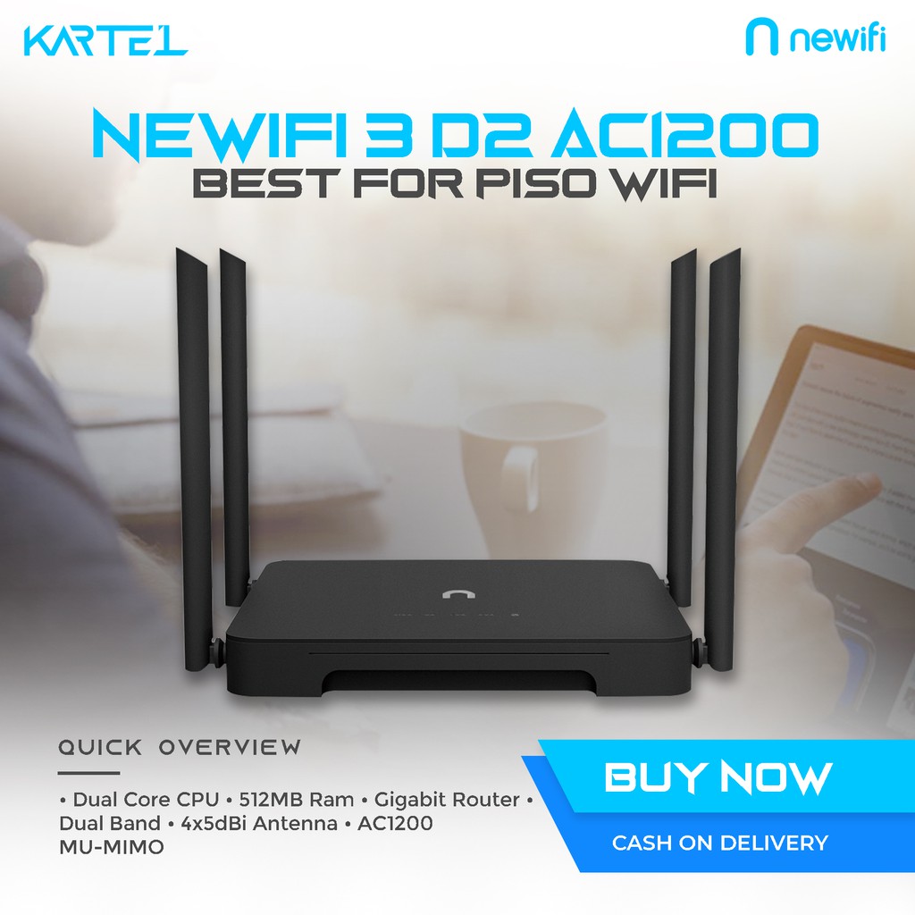 NEWIFI 3 D2 AC1200 MU-MIMO Dual Band Gigabit WiFi Router Access Point Wireless Router | Shopee ...