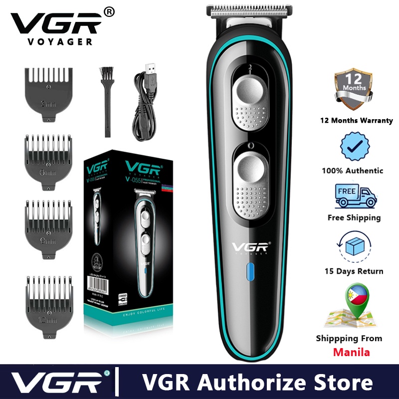 VGR V-055 Electric Hair Cutting Machine Rechargeable Clipper Man Trimmer Barber | Shopee Philippines
