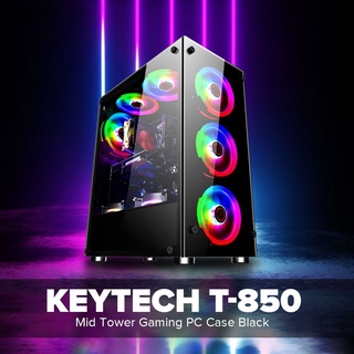 Keytech T850 Mid Tower Gaming PC Case Black, T850 Mid Tower Gaming Case ...