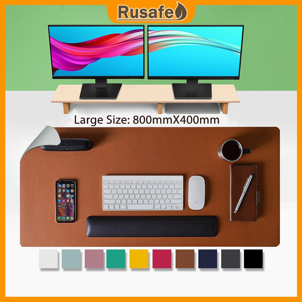 Double-Sided Mouse Pad Extended Gaming PU Mouse Pad Large, Waterproof ...