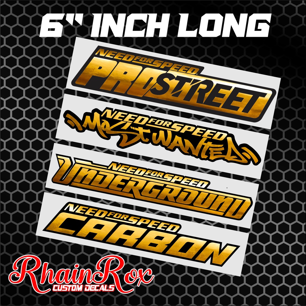 need for speed sticker with black contour 6inches long-waterproof ...