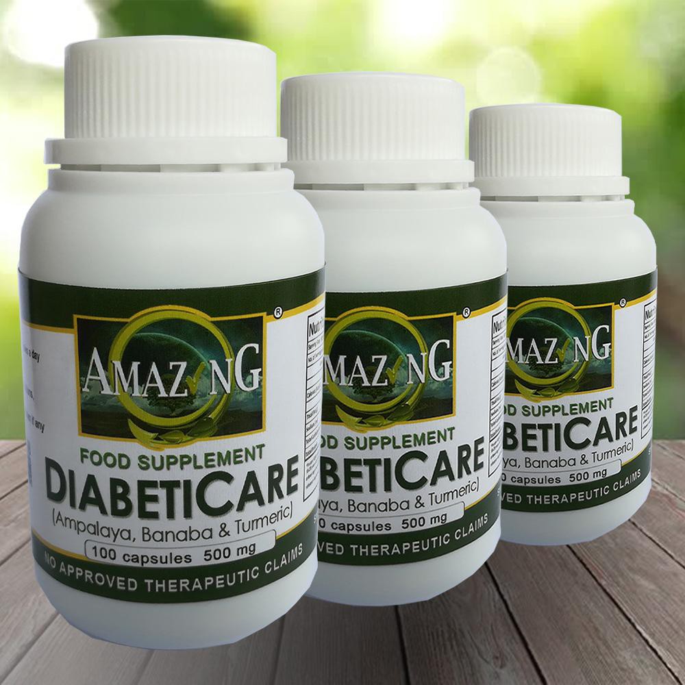 DiabetiCare Pure Leaf Powder Capsule Bottle of 100 Set of 3 | Shopee ...