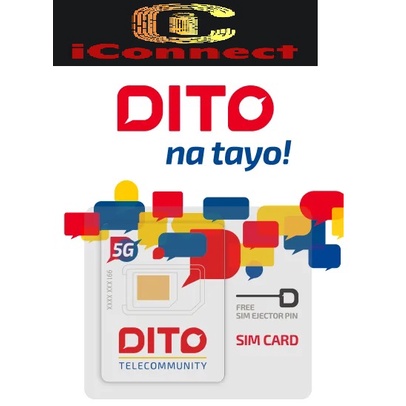 DITO SIM Card with 1 GB 4G/5G Network Super Fast DITO TELECOMMUNITY Tri ...