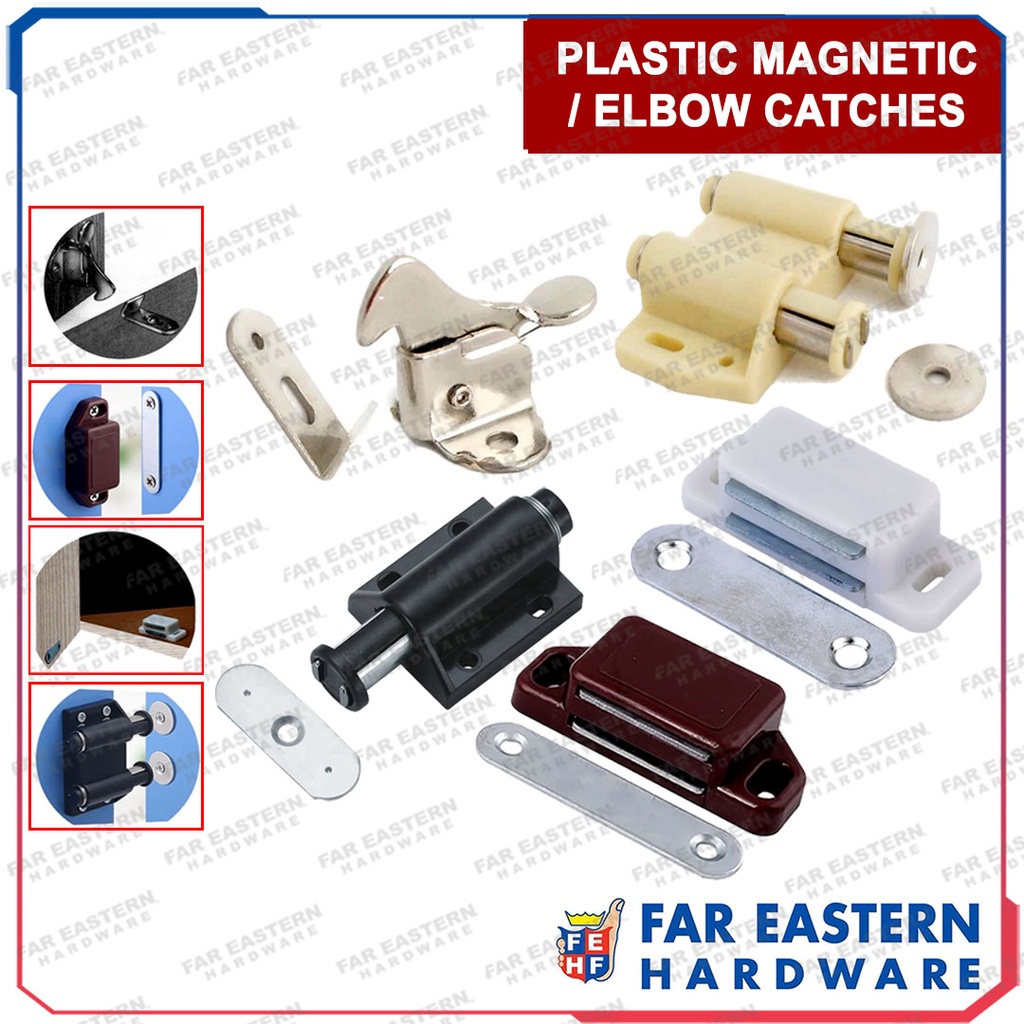 Magnetic Catches / Elbow Catch Push Type Plastic (Sold per Piece ...