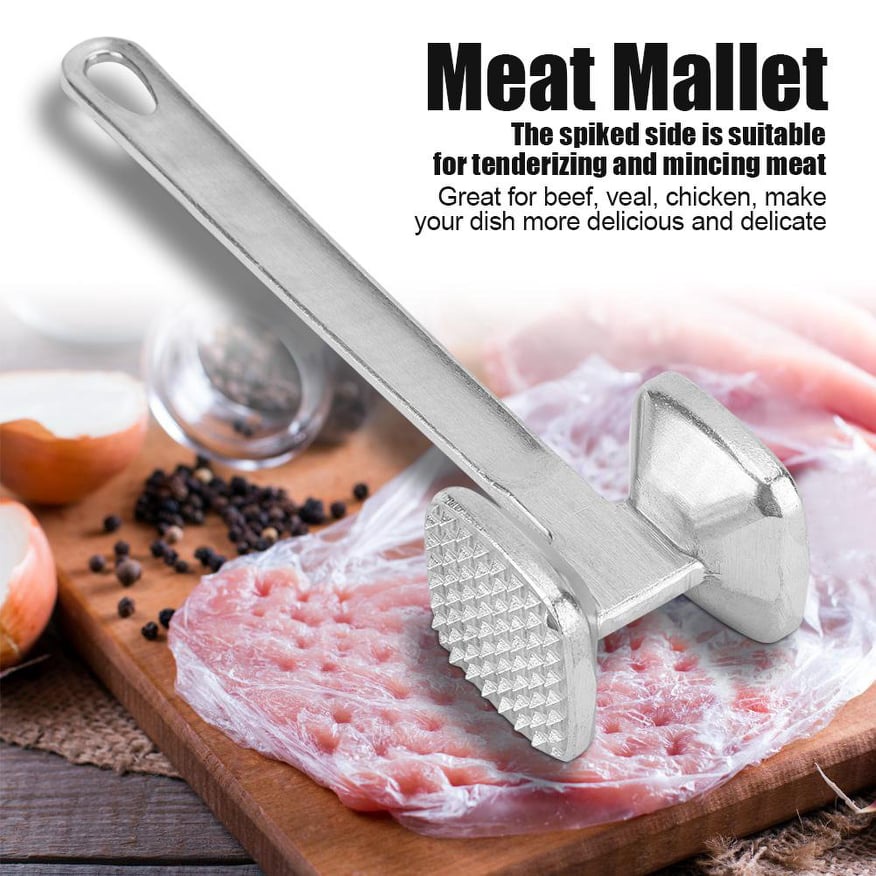 RdgtShop Meat Steak Tenderizer Hammer Double Sided Aluminum Kitchen ...