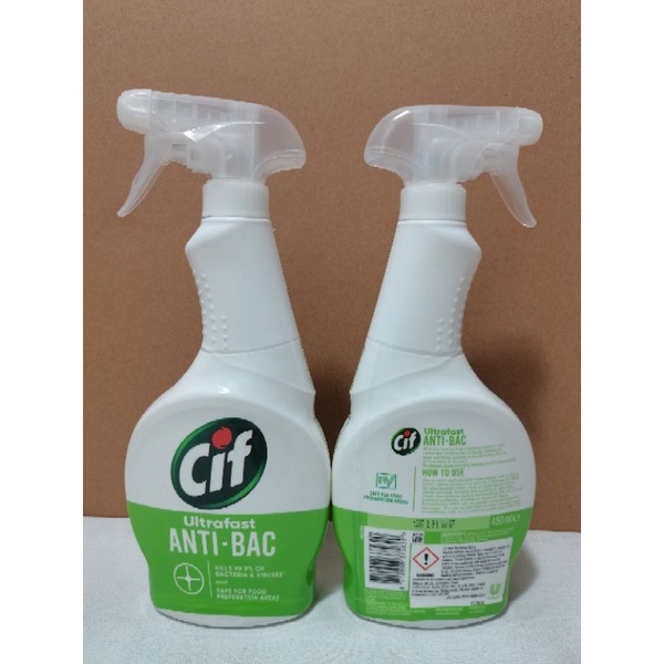 Cif Ultrafast Multi purpose Antibacterial Spray 450ML | Shopee Philippines