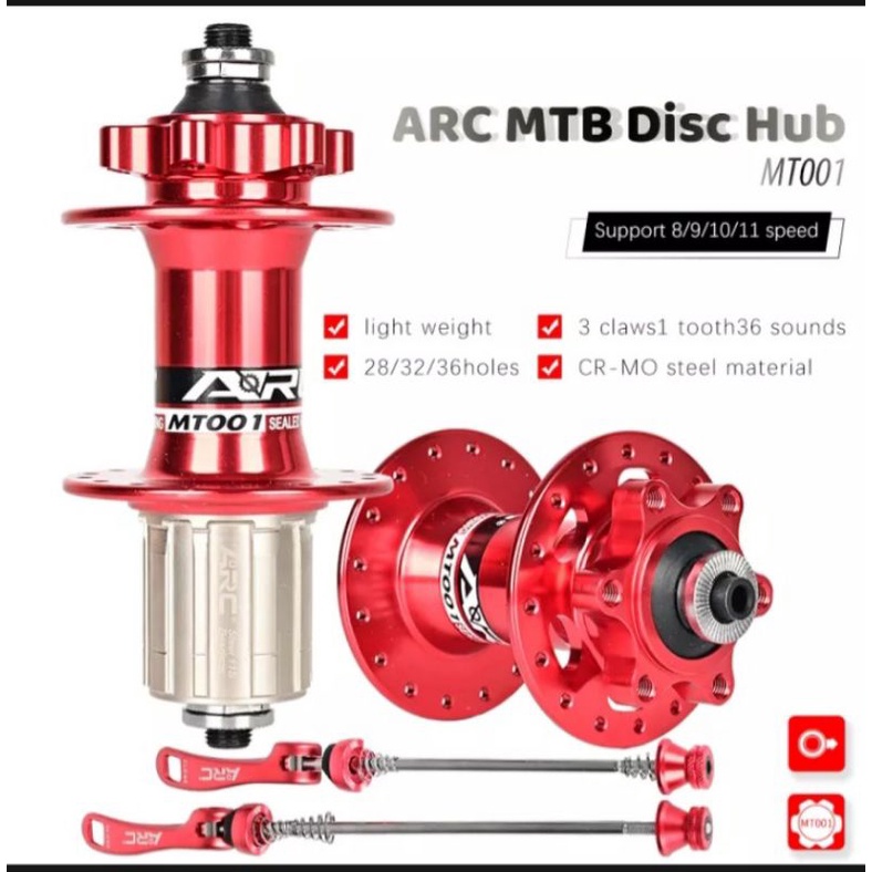 ARC Hubs 32Holes 36 Hole 100/135mm MTB Hubs for 8 9 10 11 speed Front ...