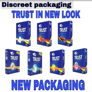 TRUST CONDOM and EZ lubricant ALL VARIANTS, DISCREET PACKAGING (3PCS ...