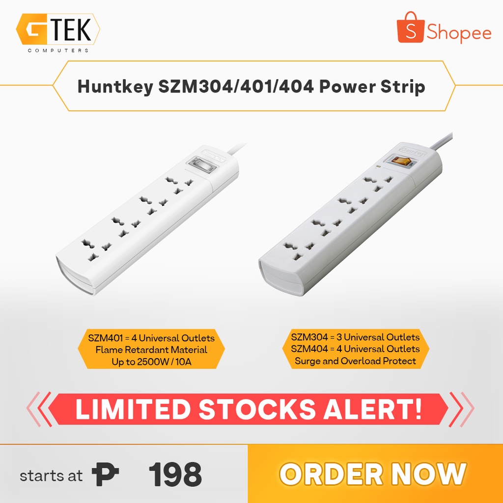 Huntkey SZM304 SZM401 SZM404 Power Strip Surge Protector Extension Cord ...