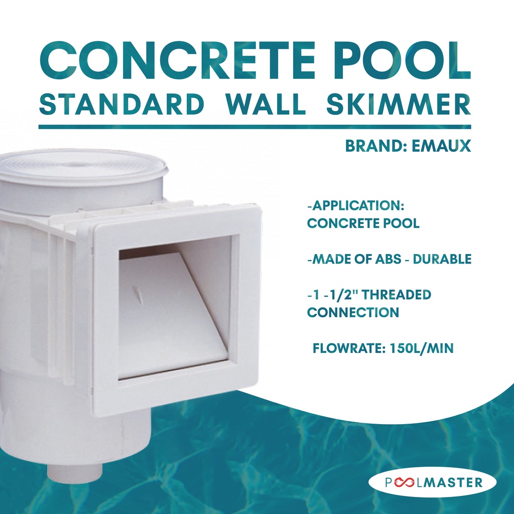 Emaux EM0010-RC Concrete Swimming Pool Standard Wall Skimmer | Shopee ...