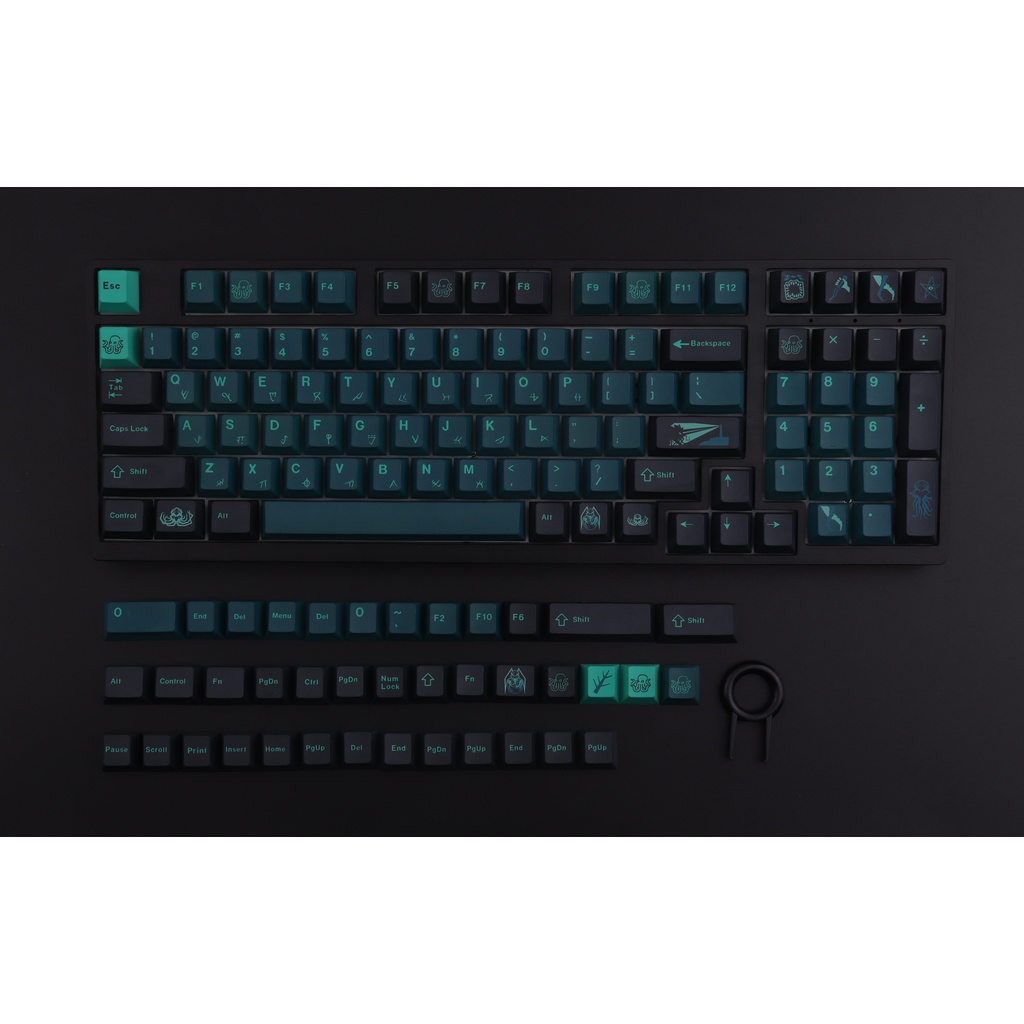 GMK Horror abyss PBT Keycap, 136 Keys keycaps Cherry Profile DYE-SUB ...