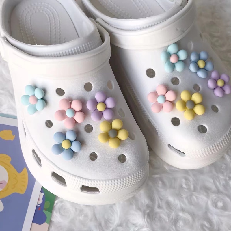 Button-up Shoe Charm Flower Style Children's Crocs Fashion Decorative ...