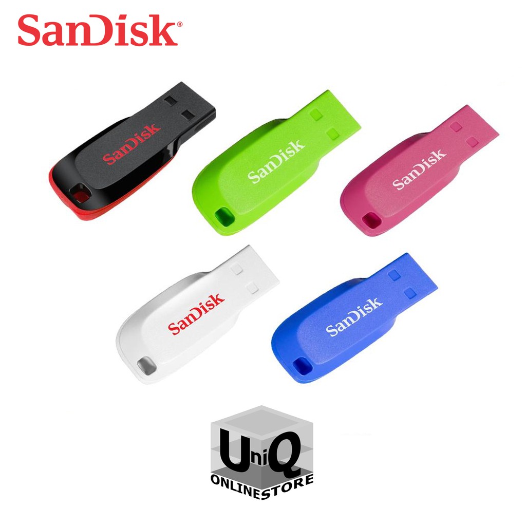 SanDisk Cruzer Blade 16GB Flash Drive (SET OF 5 ALL COLORS) | Shopee ...