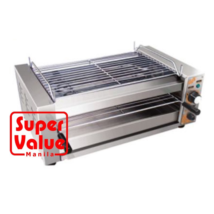 Electric BBQ Griller with Salamander SMALL Stainless Steel Heavy Duty ...