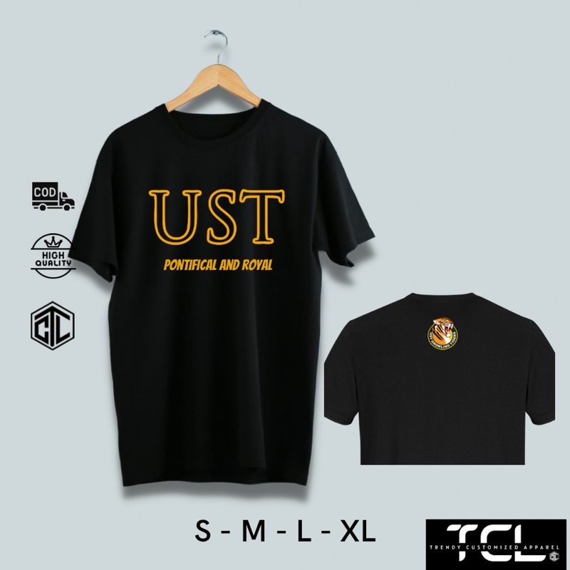 UST T-shirt | Black and White | University of Santo Tomas | Shopee ...